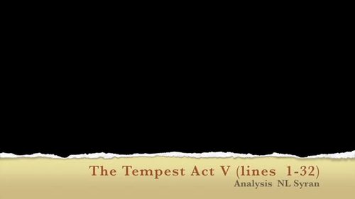 The Tempest: Analysis of Act 5 (IB, OIB, AP, university level; Shakespeare)