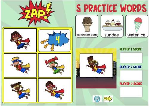 Zap It! /S/ Articulaton Game - Boom Cards by Speech Rocks | TpT