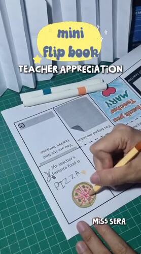 Mini Flip Book Craft for Teacher Appreciation | Coloring & Writing Booklet