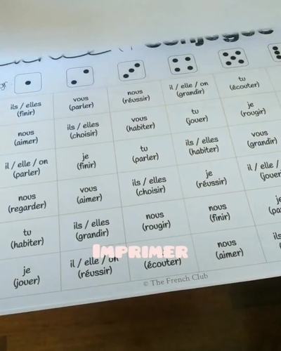 French Verbs NO PREP Game - Passé Composé - Lance les dés et conjugue ...