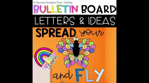 Rainbow Bulletin Board Letters | Back to School Positivity & Classroom ...