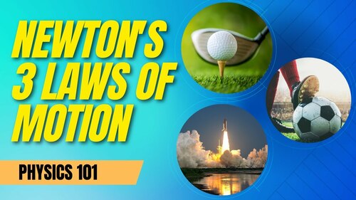 Newton's 3 Laws of motion [Inertia, Force, Mass, Acceleration, Action ...