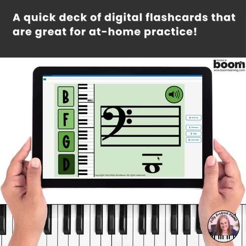 Extended Ledger Line Notes BOOM™ Cards with Piano Keys Guide - 2-4 ...