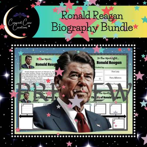 President Ronald Reagan Biography Bundle Research Project | TPT