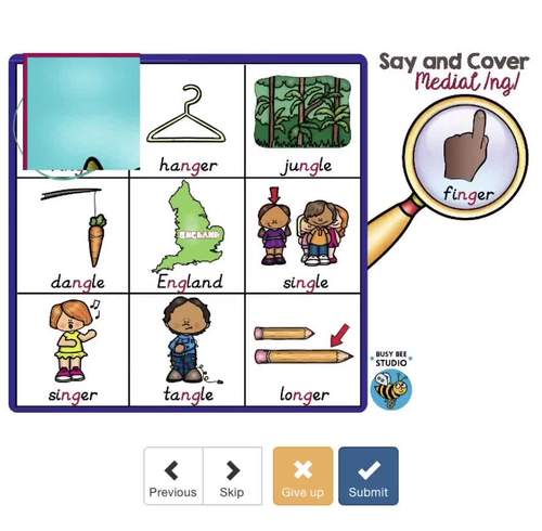Articulation NG Boom Cards Games for Speech Therapy by Busy Bee Studio