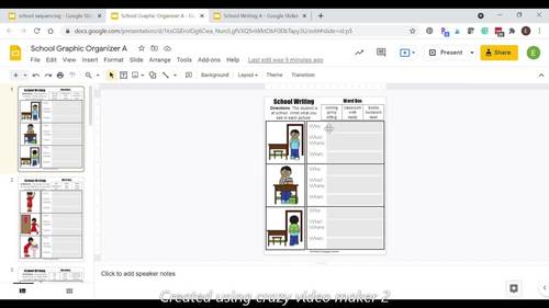 School Speak then Write Activities Print and Digital | TPT