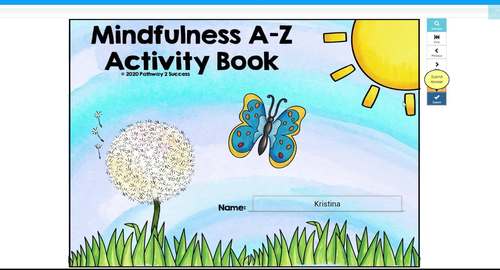 Mindfulness A-Z Activity Book with Digital Boom Cards by Pathway 2 Success