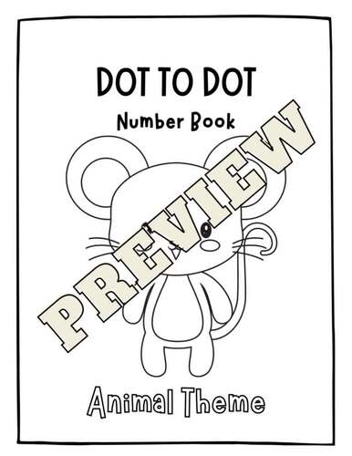 Animal Themed Dot 2 Dot Number Book (K-2) | TPT