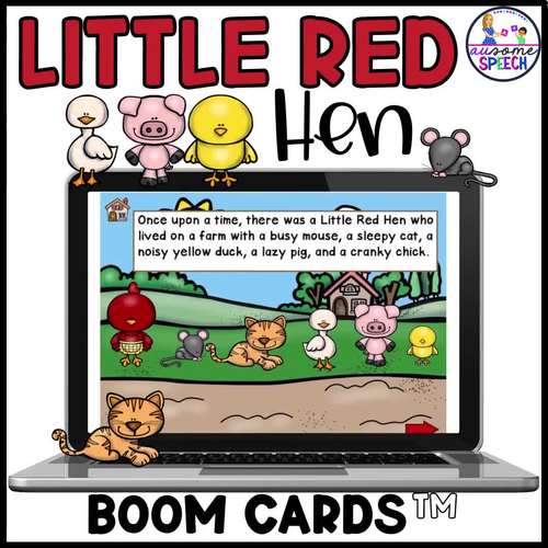 Fairy Tale Fable Boom Card Set: The Little Red Hen by Ausome Speech