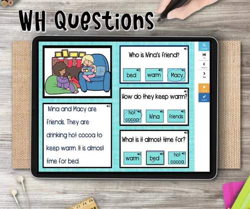 WH Questions Boom Cards Winter - Short Passages Comprehension | TPT