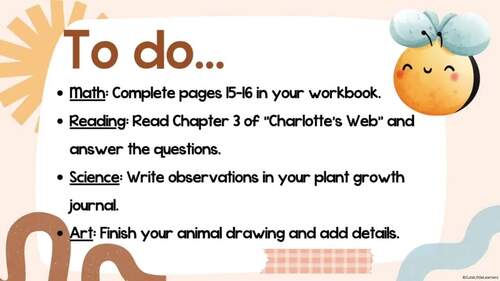 Busy Bee Daily Classroom Slide Template + Timers, Google Slides, PPT, Canva