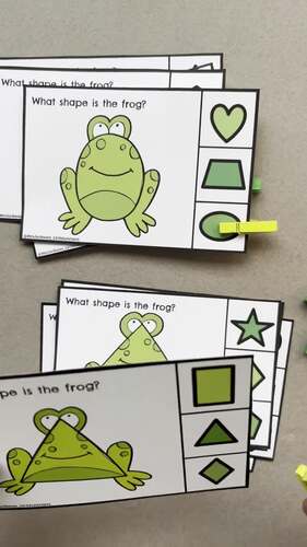 Frog Shape Task Card Activities by Mrs Jackson's Little Learners