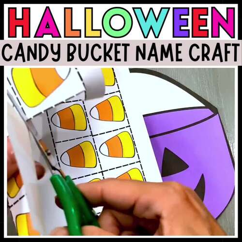 Halloween Name Craft | Preschool & Kindergarten Halloween Candy Bucket ...