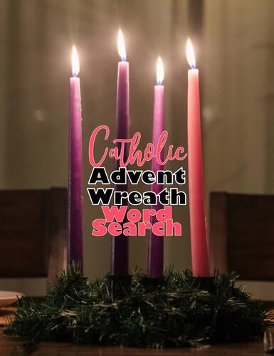 Advent Wreath Word Search | Weekly Word Searches Advent & Christmas ...