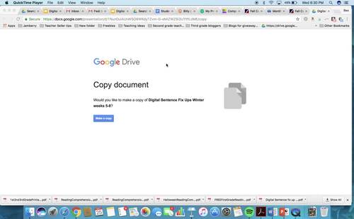 Digital Sentence Editing WINTER for Google Drive | Paperless | TPT