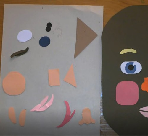 Self Portrait Collage, 3. Arranging the Facial Features | TPT