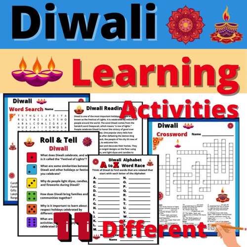 Diwali Activities Packet Learning Reading Study Lessons Resources