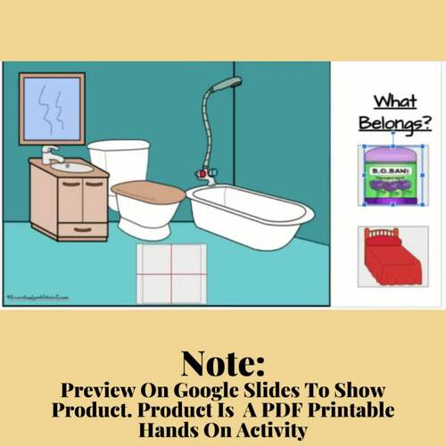 Life Skills Category Sorting Bathroom Task Cards for Special Education