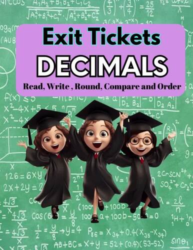 DECIMALS-Math Exit Tickets, Warm-up Slips, Bellringer Activities, Quick ...