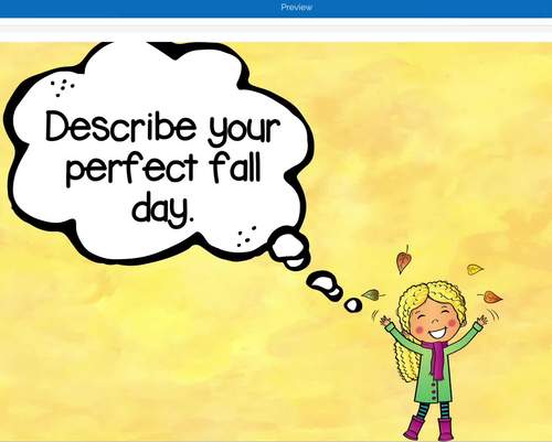 Fall Icebreaker Boom Cards™ Speech Therapy Activity Conversation Starters