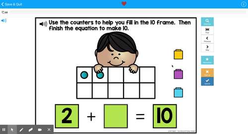 Adding to Make 10 Boom Cards ™ | Making 10 Task Cards | TpT