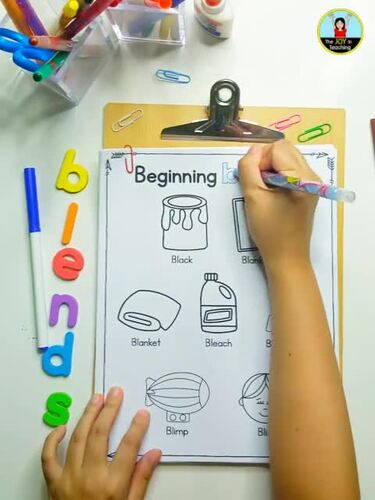 Beginning Blends Coloring Sheets Kindergarten and First Grade | TPT