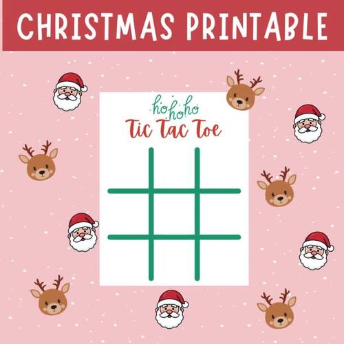 Christmas Tic Tac Toe – Santa & Reindeer Printable Game | Holiday ...