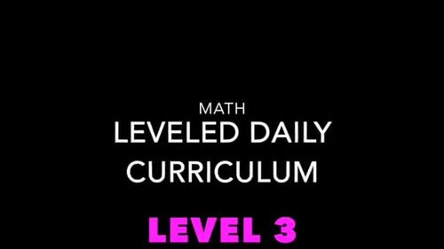 Math Leveled Daily Curriculum {LEVEL 3} by The Autism Helper | TPT
