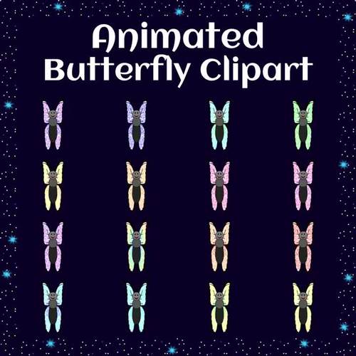 Animated GIF Sparkly Butterfly Clipart by Colleen's Cosmic Collection