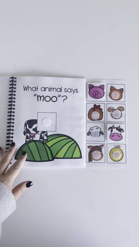 Farm Animals Interactive Books by crayonsandcoffeeplease | TpT