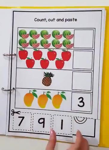 Learning Numbers 1 To 10 with Fruits - Math Pack -(Kindergarten ...