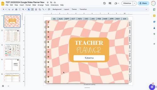 Digital Teacher Planner with Stickers | Google Slides & Sheets FREE Updates