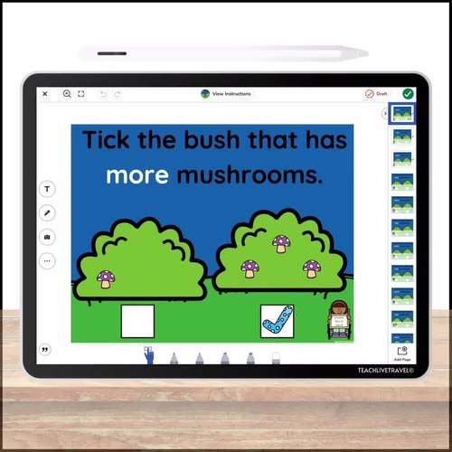 More or Less - K.CC.C.6 - Kindergarten - Counting & Cardinality - Seesaw