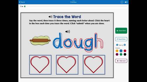 OUGH Heart Words Red Words Spelling Boom Cards | Orton-Gillingham