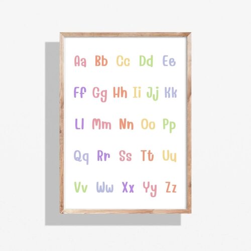 Pastel Alphabet Posters for Kids | Uppercase & Lowercase ABC Wall Art