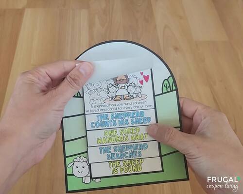 The Lost Sheep Parable for Kids, Jesus Leaves the 99 Flipbook Craft ...
