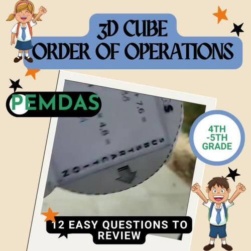 CUBE 3D Order of Operations by Everything for a Reason - Math Teacher ...