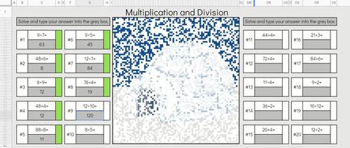 Digital Math Pixel Art | 4th Grade Fluency Multiplication and Division ...