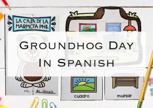 Día de la Marmota: Actividad de escritura | Groundhog Day Craft in Spanish