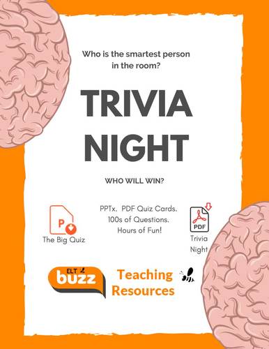 101 Trivia Questions. General Knowledge. Quiz. Game. ESL. EFL. | TpT