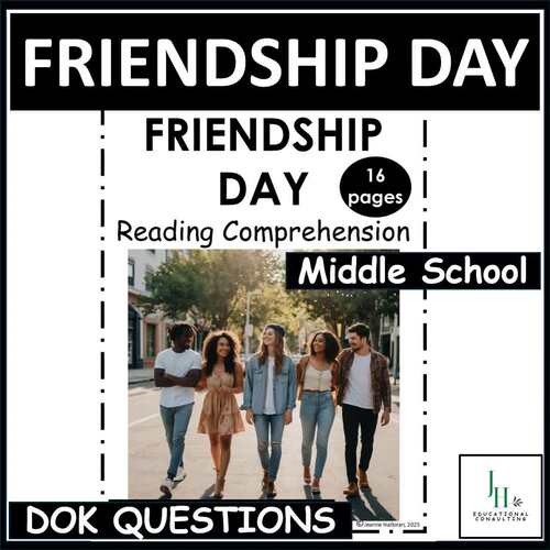 Friendship Day Reading Comprehension Activities | Middle | August ...