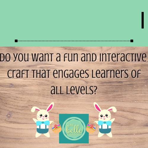 Artivité : GLYPH de lapin de Pâques / FRENCH Easter Bunny craft | TPT