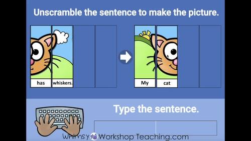 Boom Cards Phonics Sentence Puzzles Digital Task Cards Distance Learning