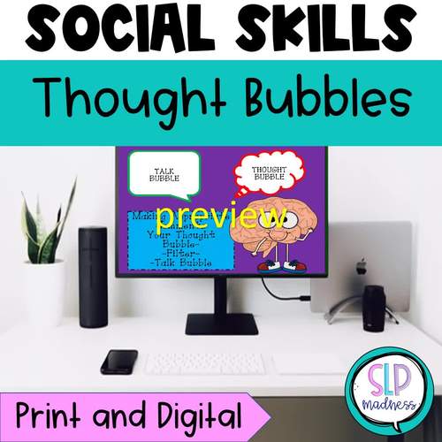 Social Skills Perspective Taking l Thought Bubble Talk Bubble l Speech ...