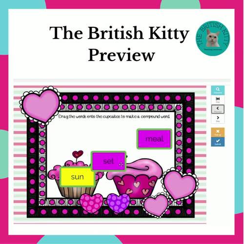 Valentine's Day Compound Words Boom Cards™ by The British Kitty | TPT