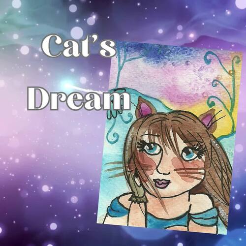 Cat's Dream Fantasy Fairy Watercolor Fun Whimsical Clip Art, Classroom ...