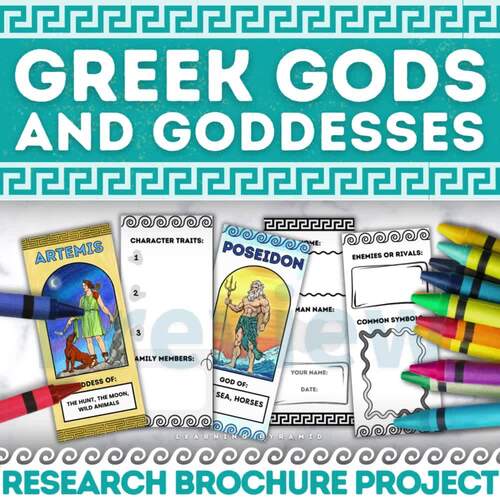 Greek Gods and Goddesses Mythology Brochure Research Project Ancient Greece