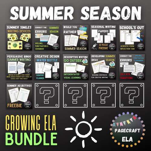 Summer | Endless ELA Bundle | Themed Writing and Skills | Middle and ...