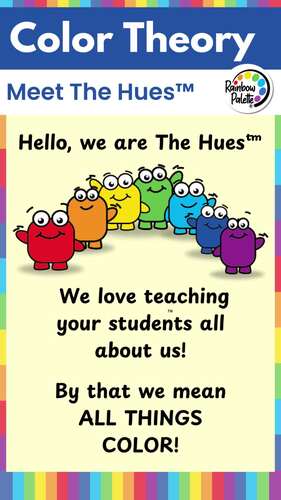 Color Theory Slides and Art Room Posters Rainbow Order, Color Wheel and ...