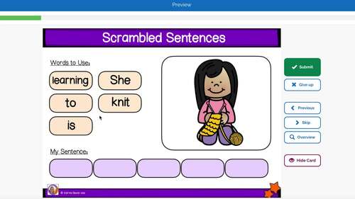 Boom™ Cards: Scrambled Sentences for speech & language therapy by ...